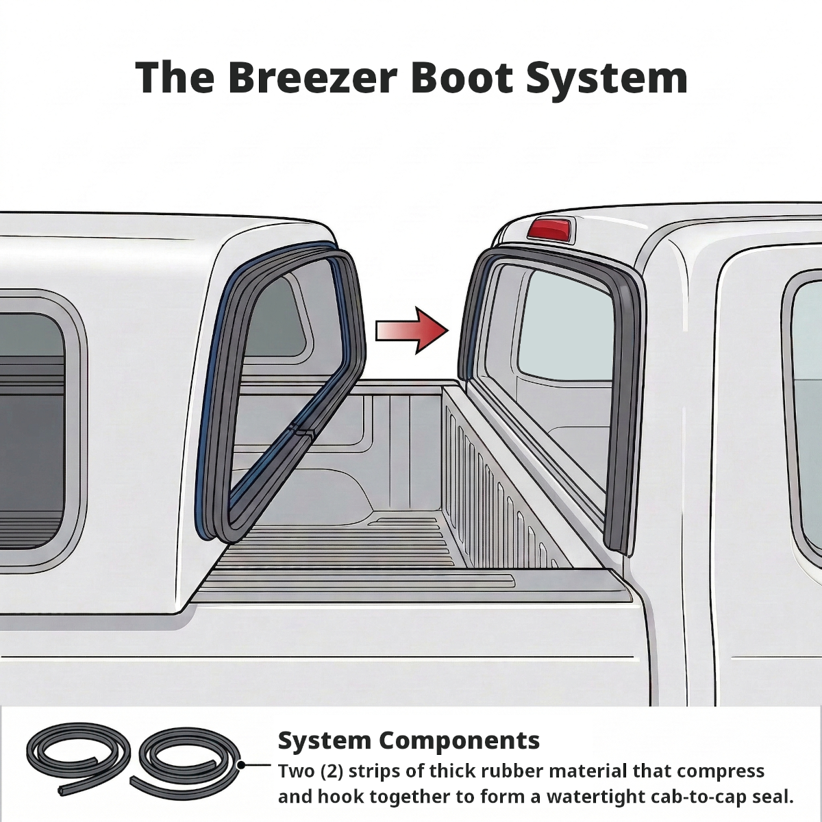 The Breezer Boot Truck Cap & Camper Shell Window Seal System – Breezer ...