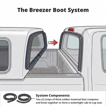 The Breezer Boot Truck Cap & Camper Shell Window Seal System – Breezer ...